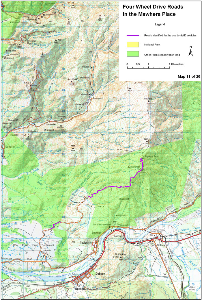 Appendix 8 Maps showing roads identified for four wheel drive vehicle ...