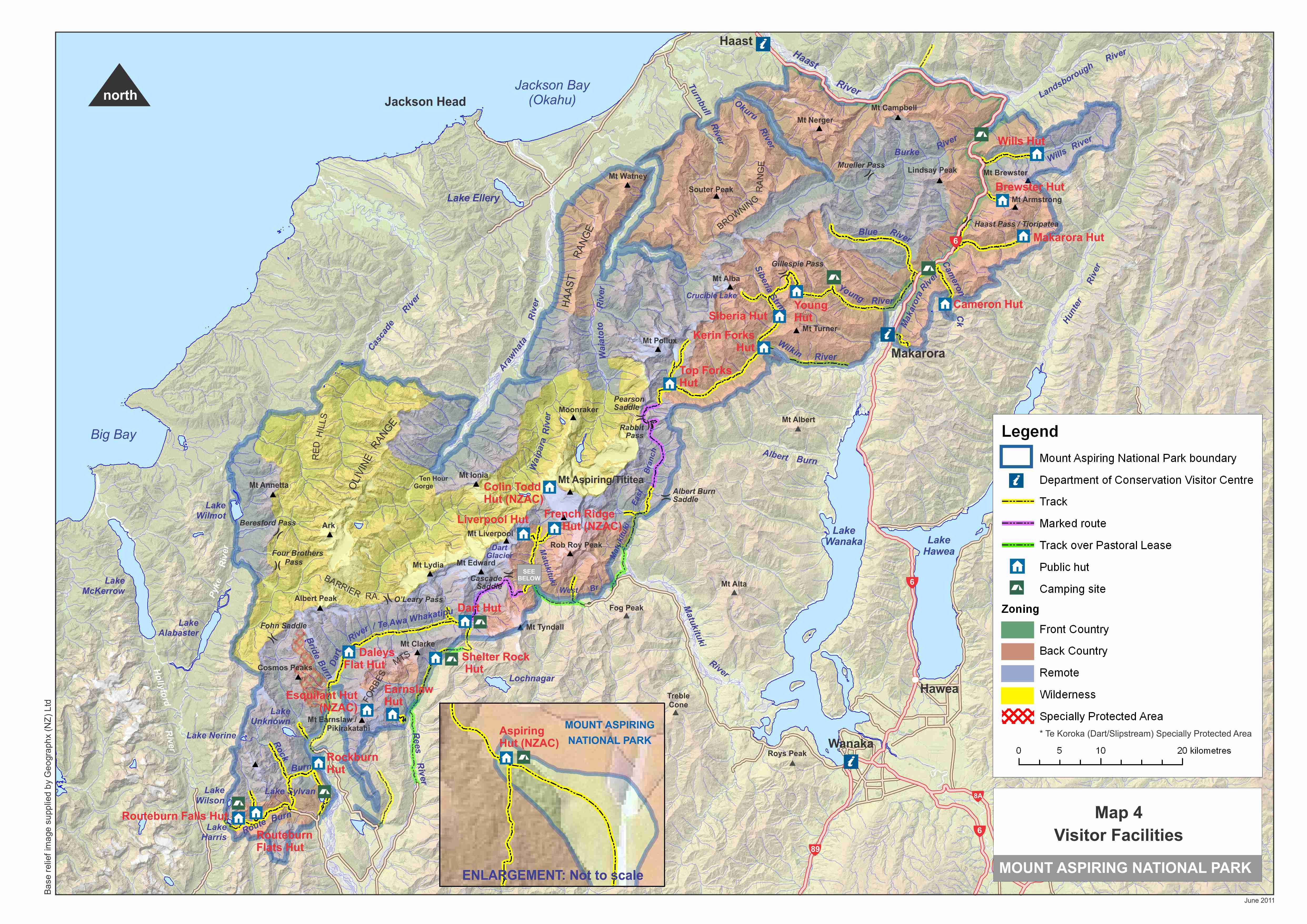 Maps: Mount Aspiring National Park Management Plan publication